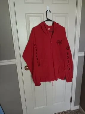 Jackets & Coats | Vintage No Bad Days Los Algodones Mexico Red Jacket ...